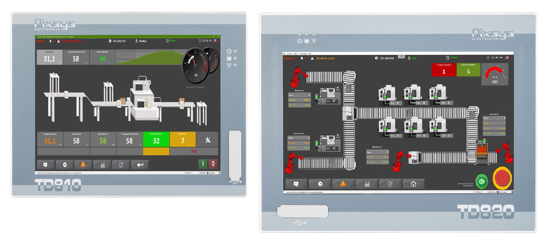 CanBUS, Modbus, PLC, Logic Controller, Touchscreen HMI